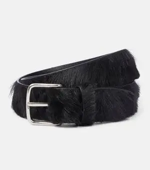 THE ROW Effi Calf Hair Belt - Black