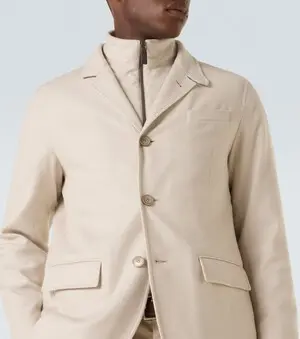 Herno Layered Silk And Cashmere Blazer