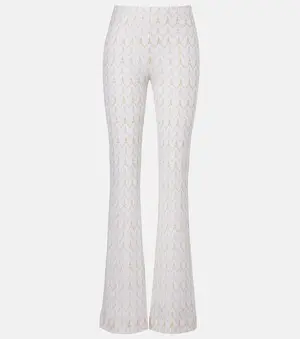 Missoni Lamé Flared Pants - White