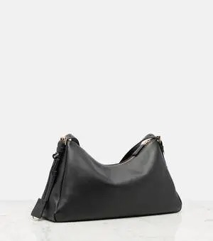 Prada Large Leather Shoulder Bag - Black