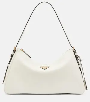 Prada Large Leather Shoulder Bag - White