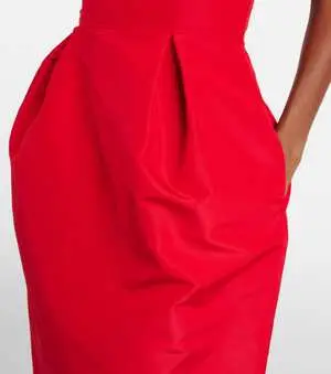 Carolina Herrera Off-shoulder Silk Maxi Dress