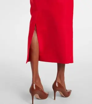 Carolina Herrera Off-shoulder Silk Maxi Dress