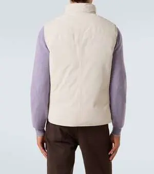 Brunello Cucinelli Suede Down Vest - Beige