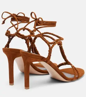 TOM FORD 85 Woven Suede Sandals