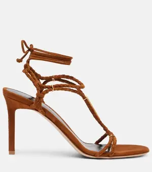 TOM FORD 85 Woven Suede Sandals