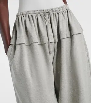 Alaïa Ruffled Cotton-blend Track Pants