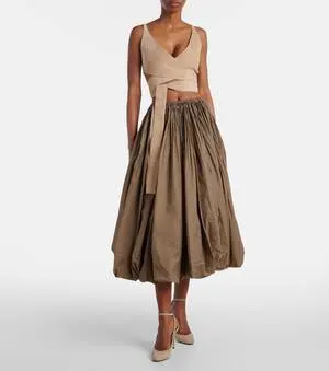 Alaïa Decolette 90 Suede Pumps - Beige