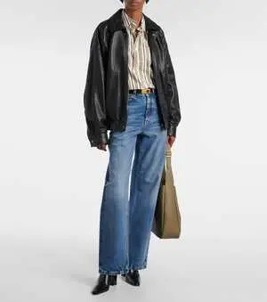 Saint Laurent V-waist Wide-leg Jeans