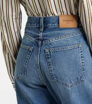 Saint Laurent V-waist Wide-leg Jeans