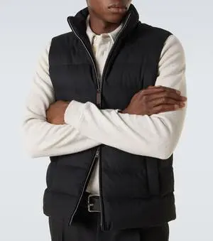 Herno Down-paneled Silk And Cashmere Vest