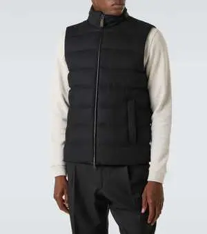 Herno Down-paneled Silk And Cashmere Vest