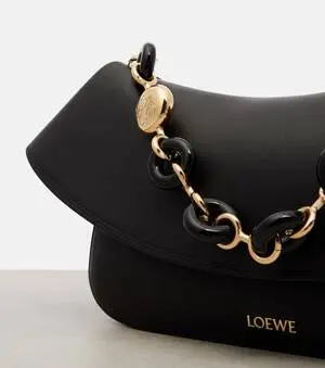 Loewe Ola Medium Leather Shoulder Bag - Black