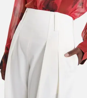 Victoria Beckham Wool-blend Wide-leg Trousers