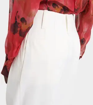 Victoria Beckham Wool-blend Wide-leg Trousers