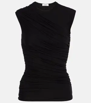 AGOLDE Ester Ruched Top - Black