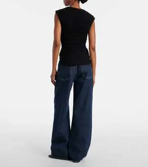 AGOLDE Ester Ruched Top - Black