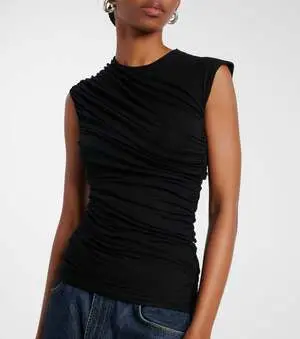 AGOLDE Ester Ruched Top - Black
