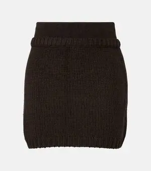 LISA YANG Lovi Cashmere Mini Skirt - Brown