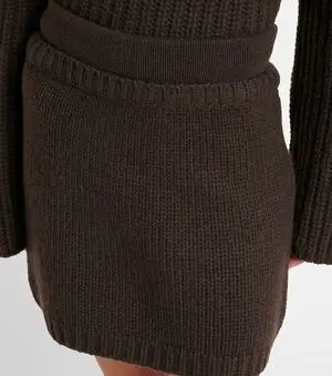 LISA YANG Lovi Cashmere Mini Skirt - Brown