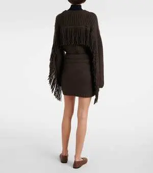 LISA YANG Lovi Cashmere Mini Skirt - Brown
