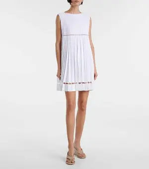 Alaïa Plisse Pointelle Minidress