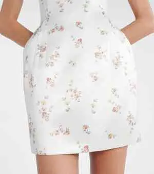 Magda Butrym Floral Off-the-shoulder Silk Mini Dress