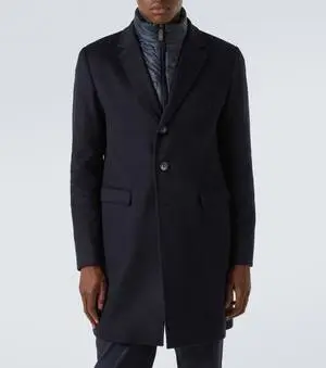 Herno Cashmere Coat With Detachable Inner Vest