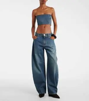Alaïa High-rise Barrel-leg Jeans