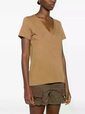 Rag & Bone Slub V-neck T-shirt - Brown