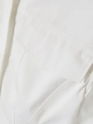 Alaïa Paneled Cotton-poplin Peplum Shirt