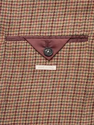 Massimo Alba Baglietto Checked Houndstooth Wool-blend Blazer