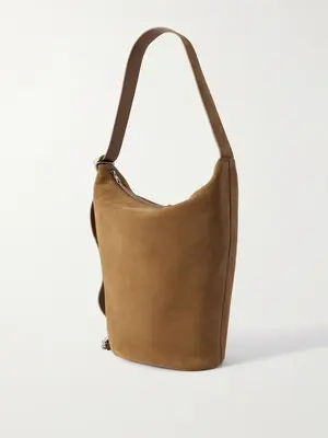 Loewe Loop Suede Tote - Brown