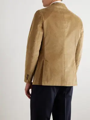 SLOWEAR Slim-fit Cotton-blend Corduroy Suit Jacket