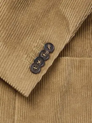 SLOWEAR Slim-fit Cotton-blend Corduroy Suit Jacket