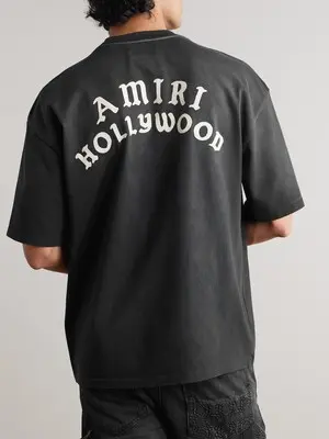 Amiri Hollywood Logo-print Cotton-jersey T-shirt