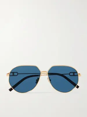Dior Cd Link A1u Round-frame Sunglasses - Gold