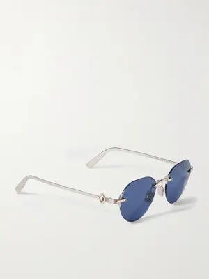Dior Cd Diamond R5u Pantos Sunglasses - Silver