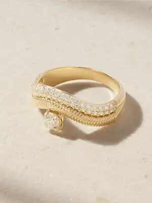 STONE AND STRAND Anjelica 14-karat Diamond Ring - Gold