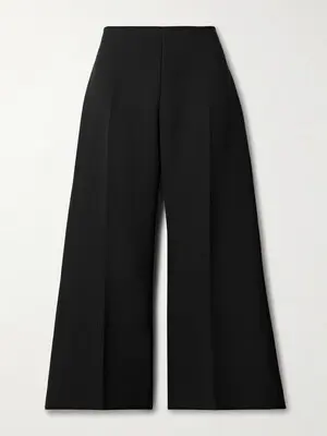 Khaite Walter Crepe Flared Pants - Black