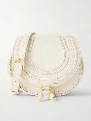Chloé Marcie Textured-leather Shoulder Bag - Neutrals