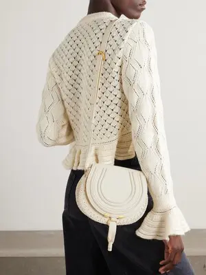 Chloé Marcie Textured-leather Shoulder Bag - Neutrals