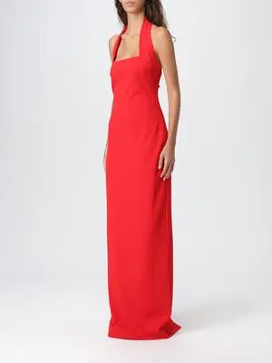 Solace London Halterneck Maxi Dress - Red