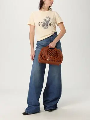 Chloé High Rise Wide Leg Jeans