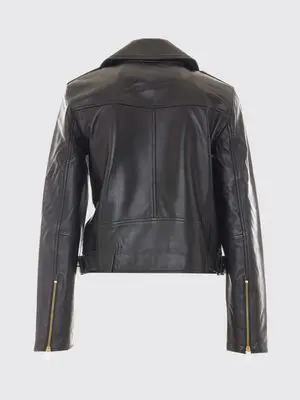 Michael Kors Slim Fit Studded Lamb Leather Biker Jacket