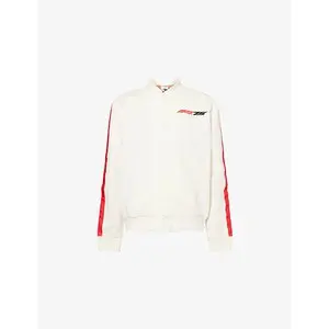 FORMULA 1 F175 Classic Embroidered Cotton-blend Bomber Jacket - White