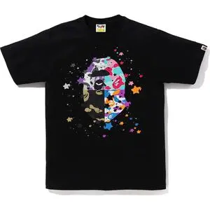 A BATHING APE Us Ape Head Sta Tee Shirt - Black