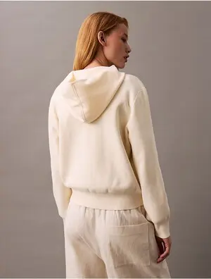 Calvin Klein Tech Knit Hoodie - Antique White