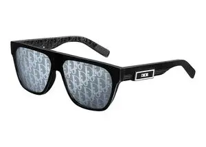 Dior B23 S3i Sunglasses - Black/dior Jacquard Oblique Blue