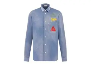 Dior Embroidered Cotton Denim Shirt